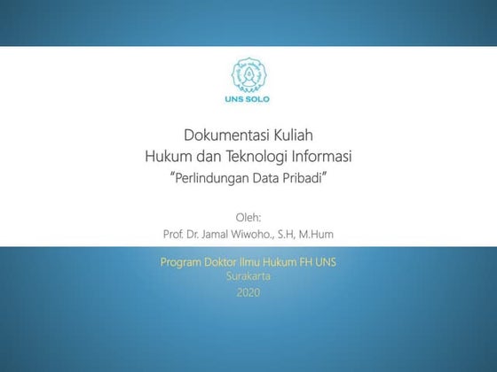 Perlindungan Data Pribadi Dan Keamanan Data Pribadi Ppt