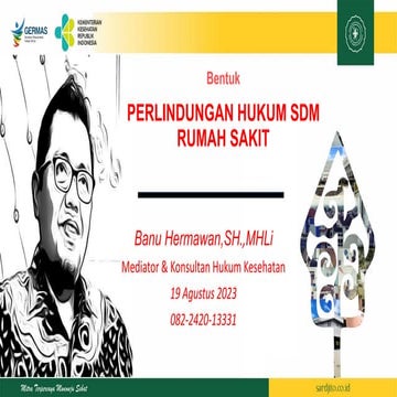 Perlindungan Hukum SDM RS - UU 17 th 2023 - BANU 082242013331.pdf