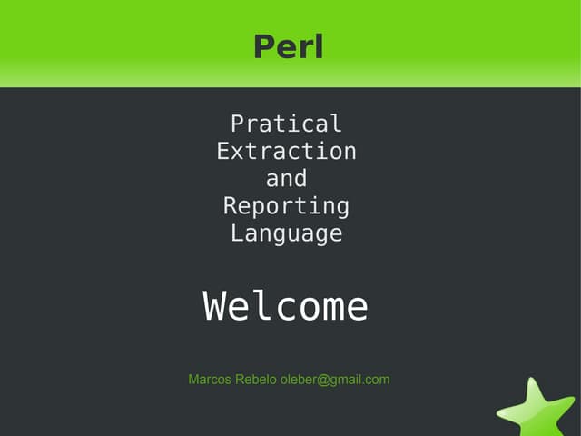 Perl Introduction | ODP Perl Introduction | ODP