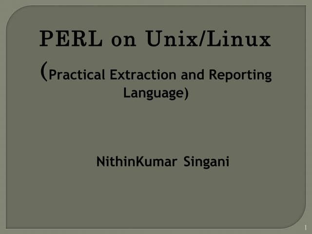 Perl Basics with Examples | PPT Perl Basics with Examples | PPT