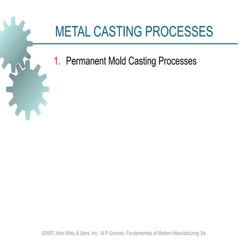 permanent mold casting-metal casting process.ppt