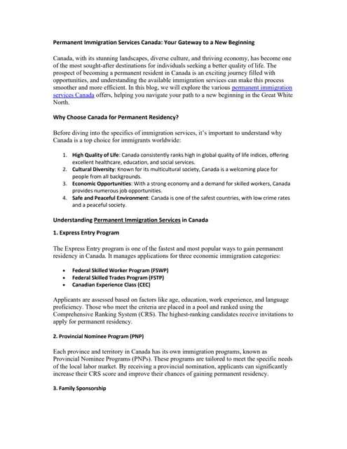 Smooth Transitions A Guide To Settlement Services For Newcomers In ...