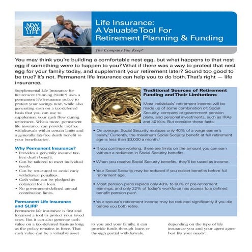 Permanent Life Ins Slirp - Supplemental Life Insurance Retirement Plann ...