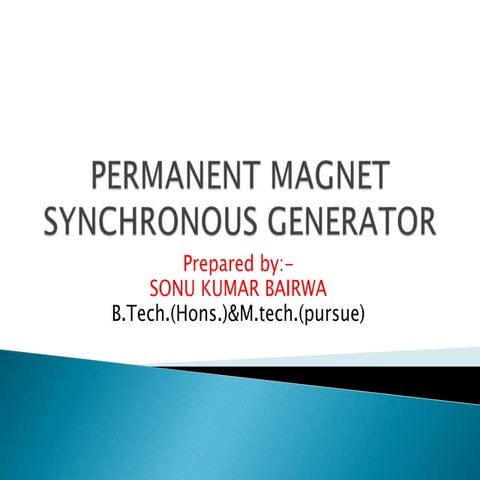 Permanent Magnet Synchronousgenerator Pptx