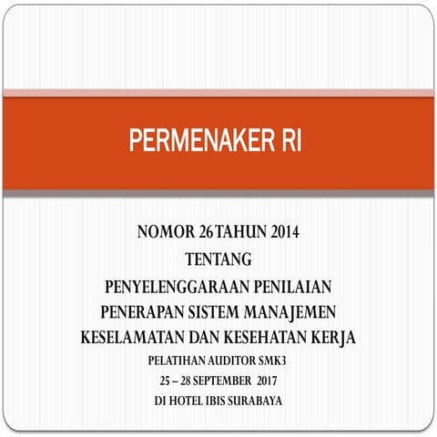 PERMENAKER 26 TH 2014 untuk pemula dan expert | PPTX