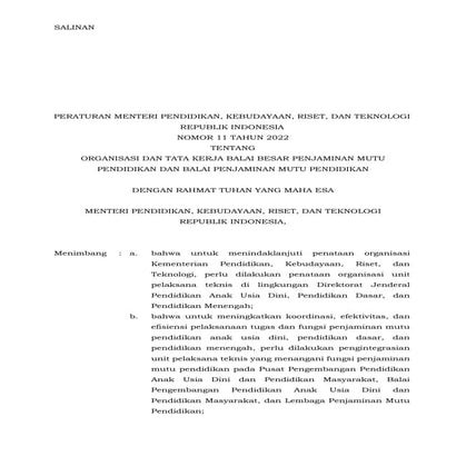 Permendikbudristek Nomor 11 Tahun 2022 BBPMP.pdf