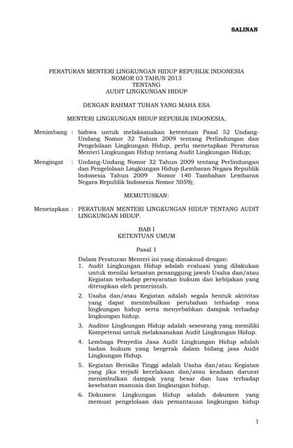 Lampiran I PerMen LH No 16 Tahun 2012 Pedoman Penyusunan Kerangka Acuan ...