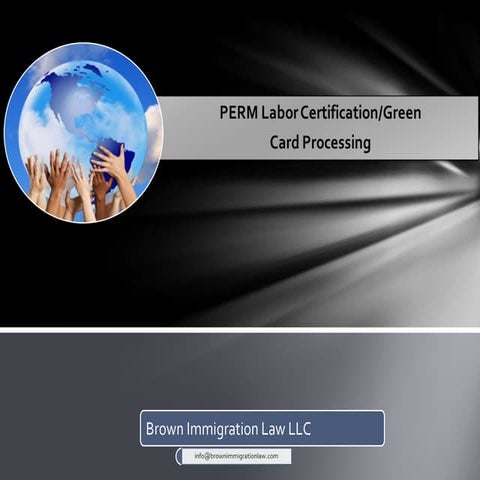 I-140, I-765 & PERMANENT LABOR CERTIFICATE | PPTX