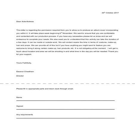 Permission letter | DOCX