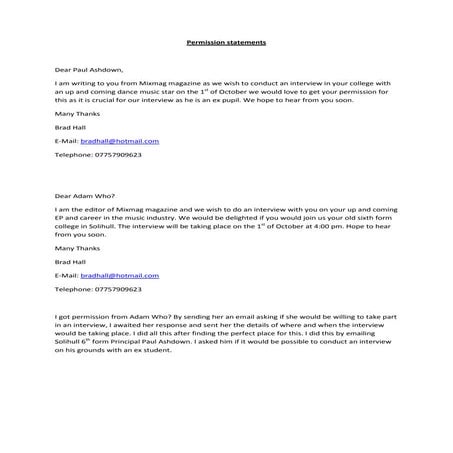 Permission statements | DOCX