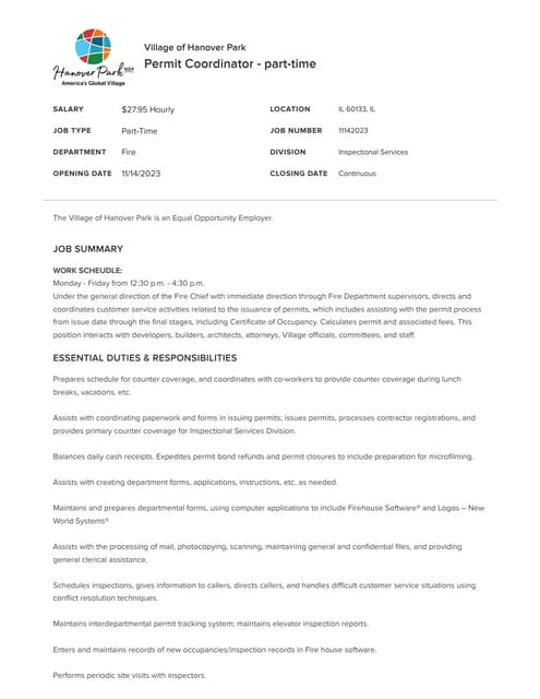Job Bulletin.pdf | Business | Business and Finance