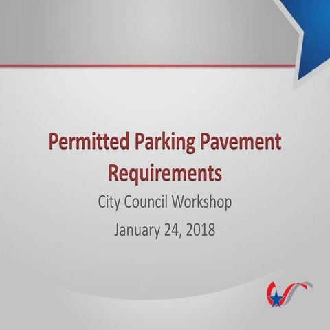 Permitted Parking Pavement Requirements | PPTX