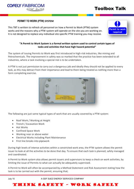 PERMIT TO WORK (PTW) TRAINING COURSE.pptx