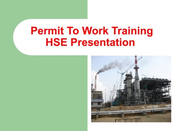 Permit to work training | PDF | Civil Engineering Industry | Industries