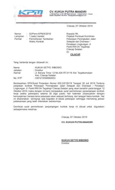 Surat pernyataan kehilangan girik | DOCX