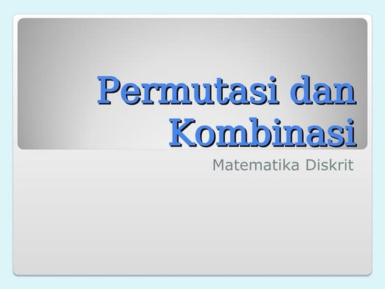Permutasi | PPTX
