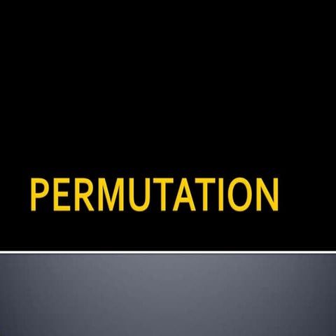 Permutation | PPT