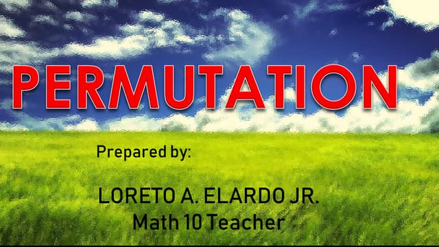 Permutation | PDF