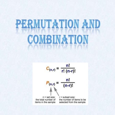 Permutation And Combination Pptx Programming Languages Computing