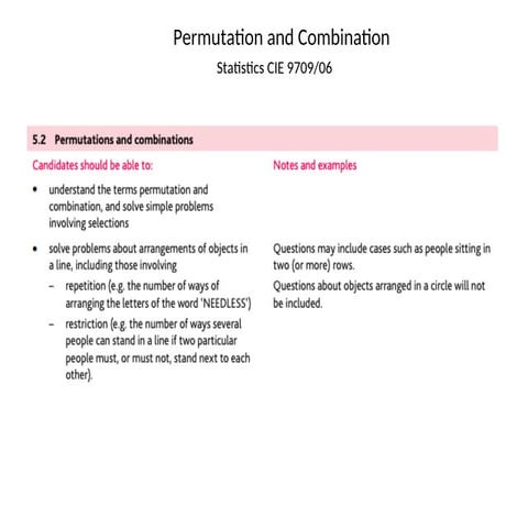 Permutations And Combination Introduction Ppt