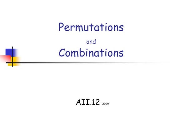 Permutation and combination | PPT | Science