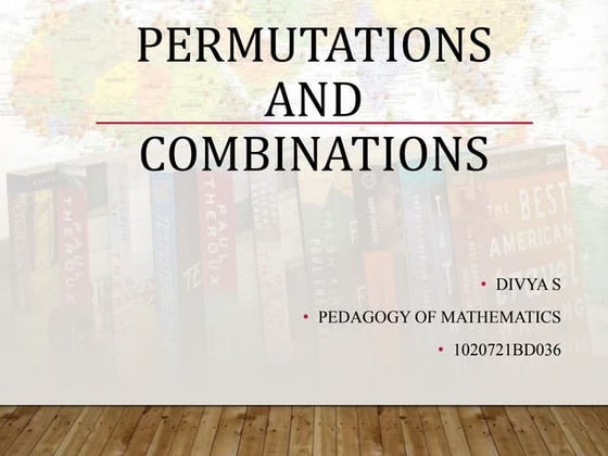 Permutation and combination | PPT | Science