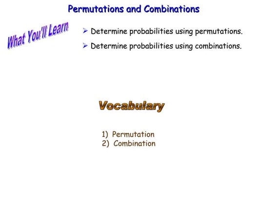 Permutations Power Point Ppt 4777