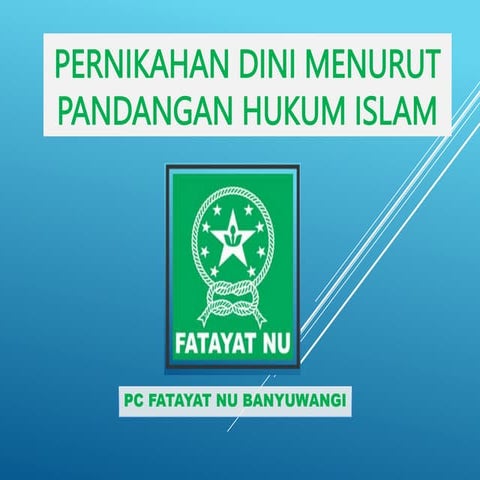 ppt pernikahan dini pada anak di masa sekolah | PPTX
