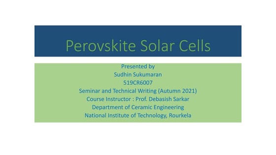 New Material:Perovskites presentation | PPT