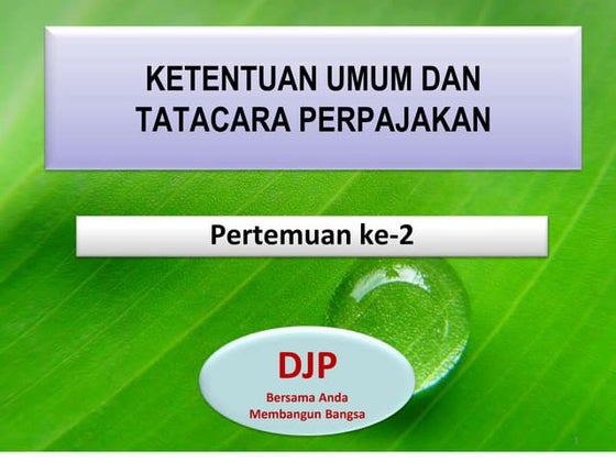 Mengenal pajak | PPT