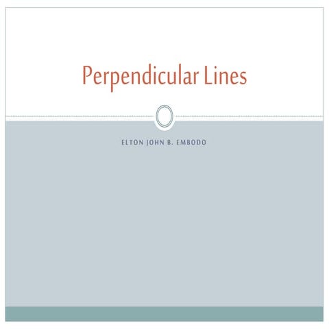 Perpendicular lines | PPTX