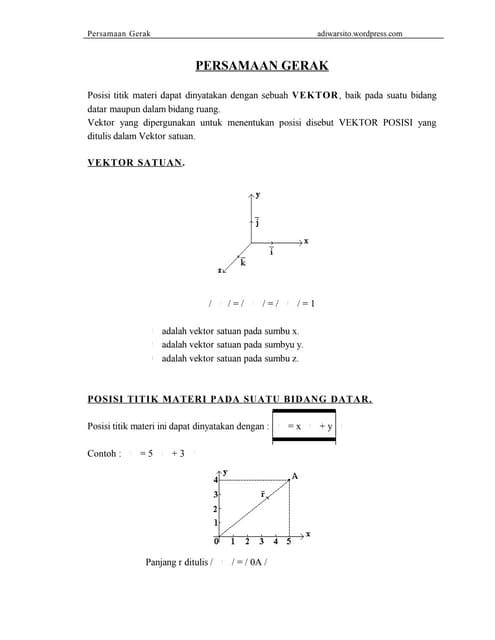 Kinematika gerak | PDF