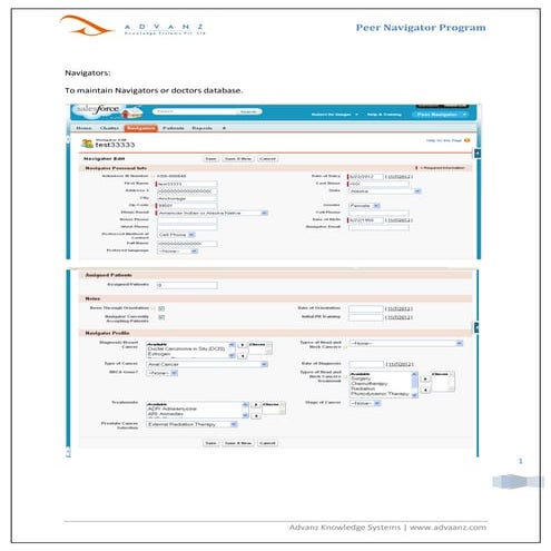 Perr navigator screen shots | PDF