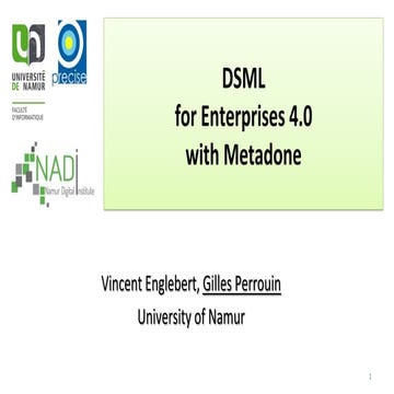 DSML for Enterprises 4.0 with Metadone | PDF