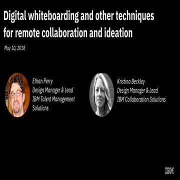 Digital whiteboarding and other techniques for remote collaboration and ...