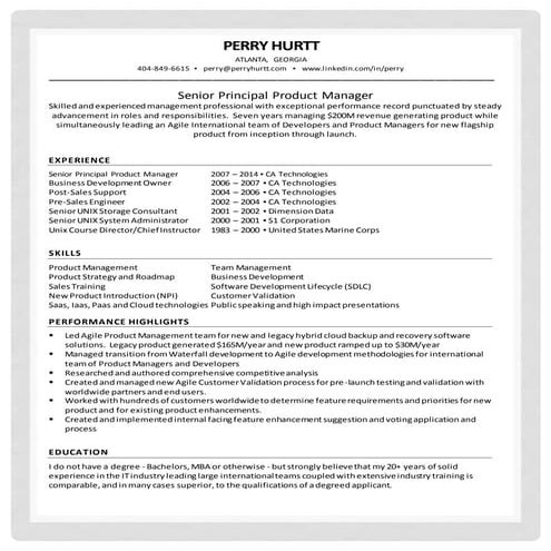 Perry Hurtt - Product Manager | DOCX