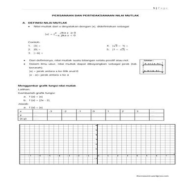 Persamaan dan-pertidaksamaan-nilai-mutlak | PDF