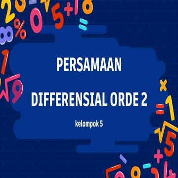 Persamaan Diferensial Biasa (PDB) Orde 2 | PDF