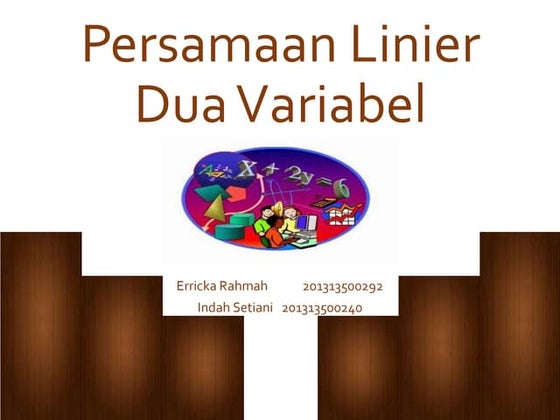 Poster Persamaan Linear Dua Variabel | PDF