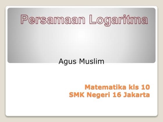 BAHAN AJAR Barisan geometri tak hingga agus muslim | PPT