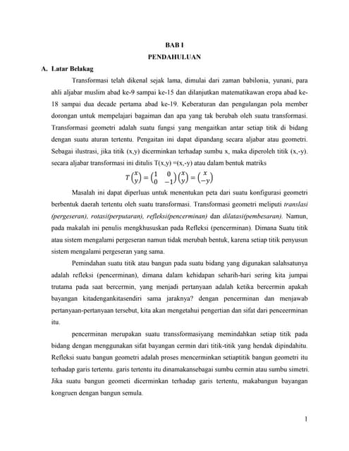 Refleksi (pencerminan) | PPTX