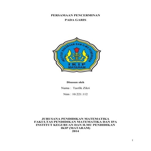 Refleksi (pencerminan) | PPTX