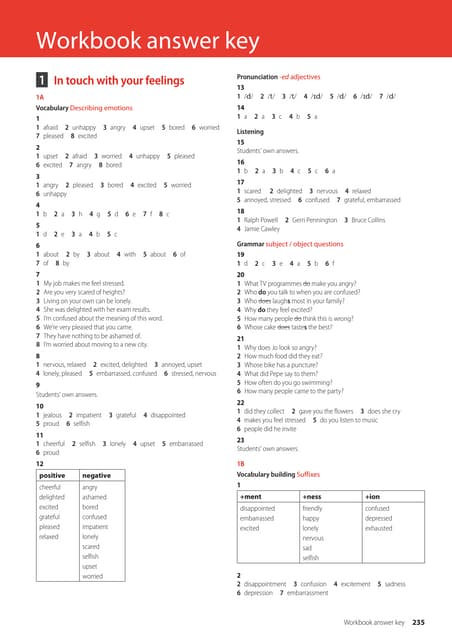 Project 4th Edition Workbook 4 Answer Key | PDF | Sports
