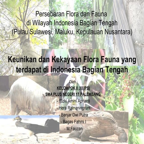 Persebaran flora dan fauna 2 | PPT