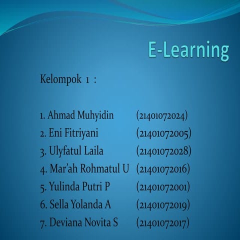 Persentasi e learning | PPT