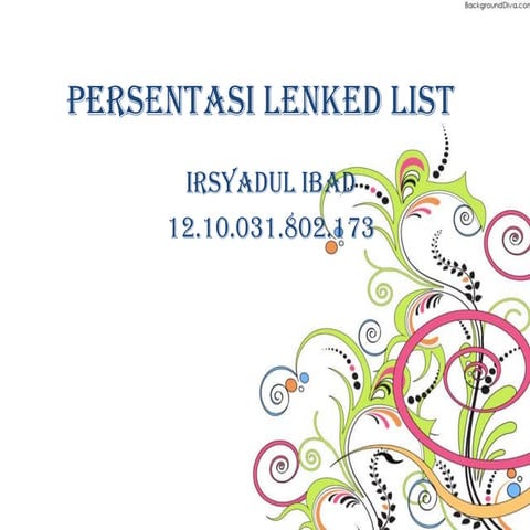 Persentasi linked list | PPT