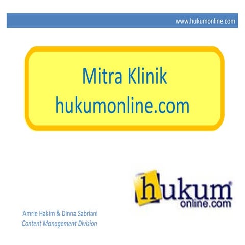 Slide Kerjasama Mitra Klinik | PPT