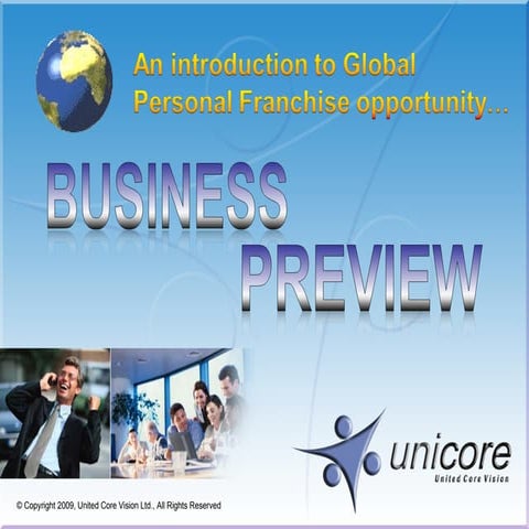 Persentation Business Preview Tiens unicore | PPT