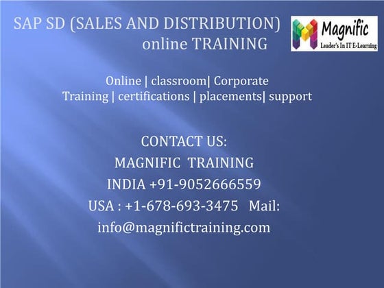 Sap Sd Overview Training Pptx