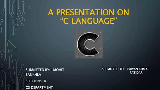 Basics of C programming | PPT | Programming Languages | Computing